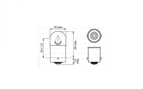 BOSCH R5W 24V 5W BA15s - Крушки | Original.bg
